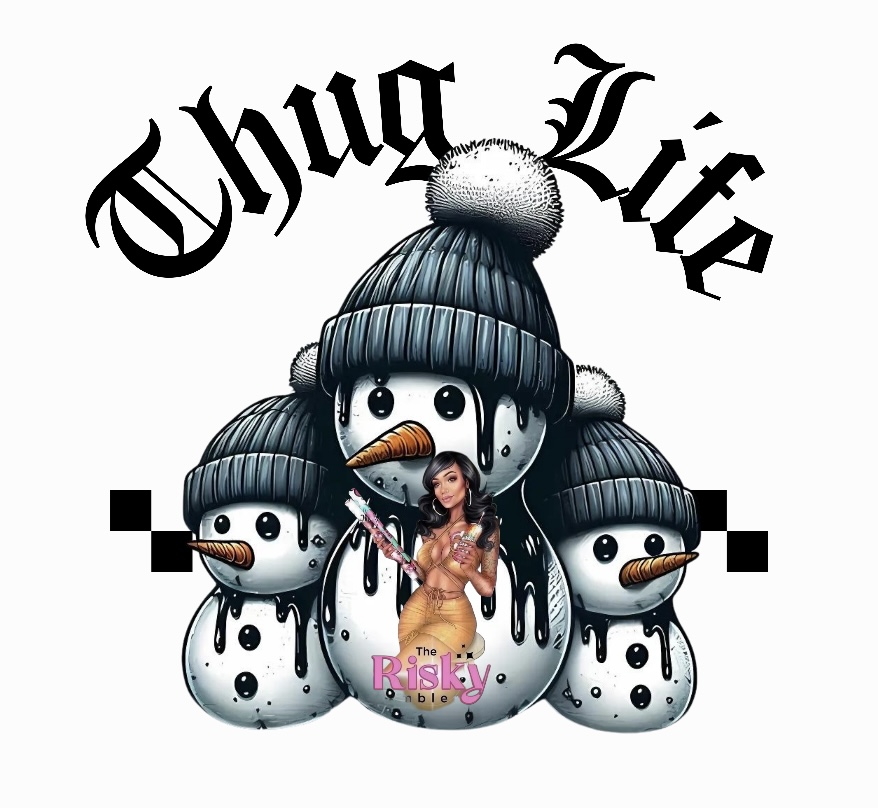 UV DTF Thug Snowman | The Risky Tumbler